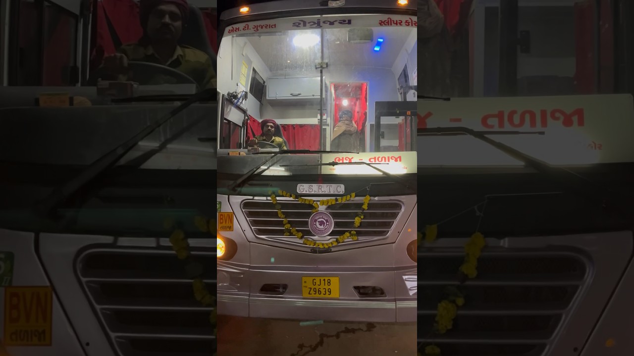 GSRTC BHUJ TO TALAJA BRAND NEW PURPLE SLEEPER + SITTING BUS 😍😍 - YouTube
