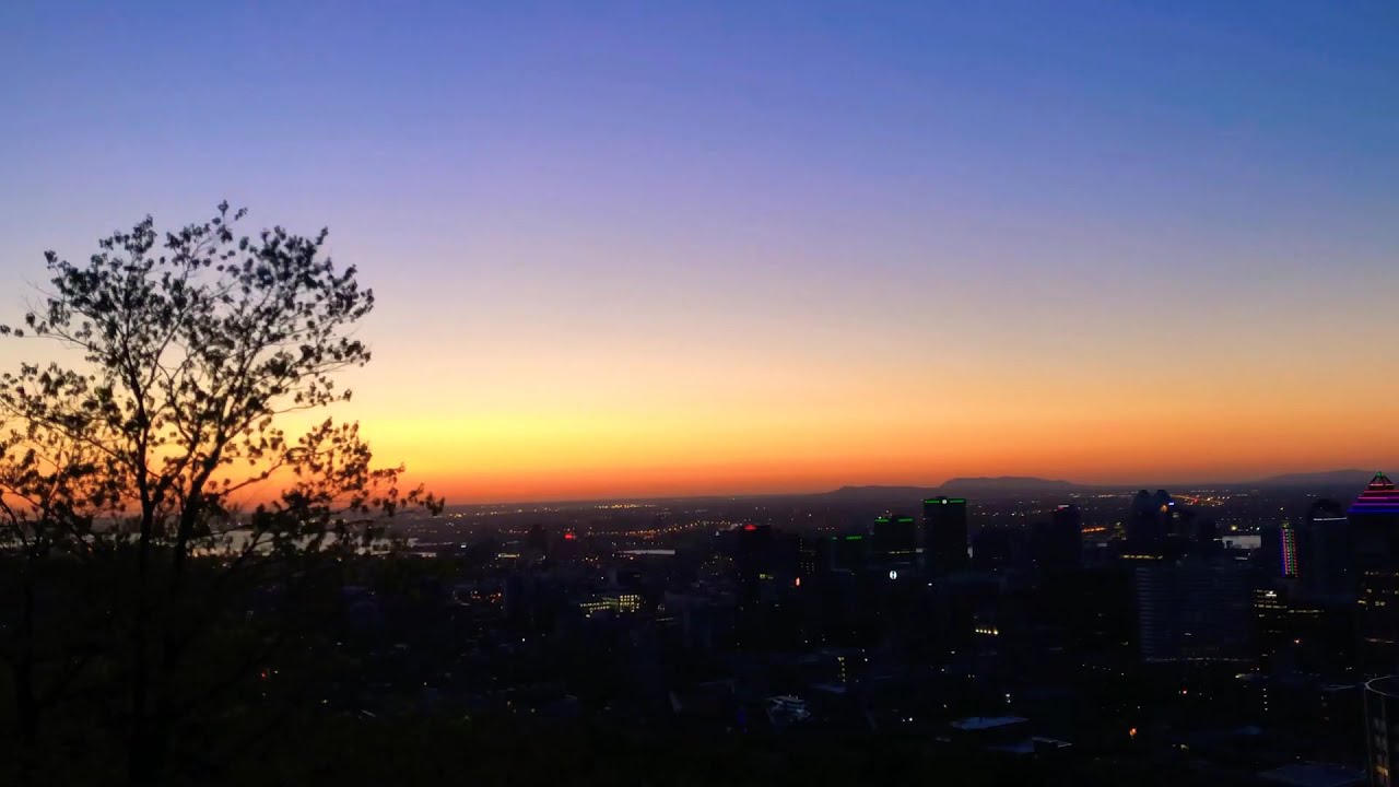 Montreal sunrise time-lapse from Mont-Royal lookout - YouTube