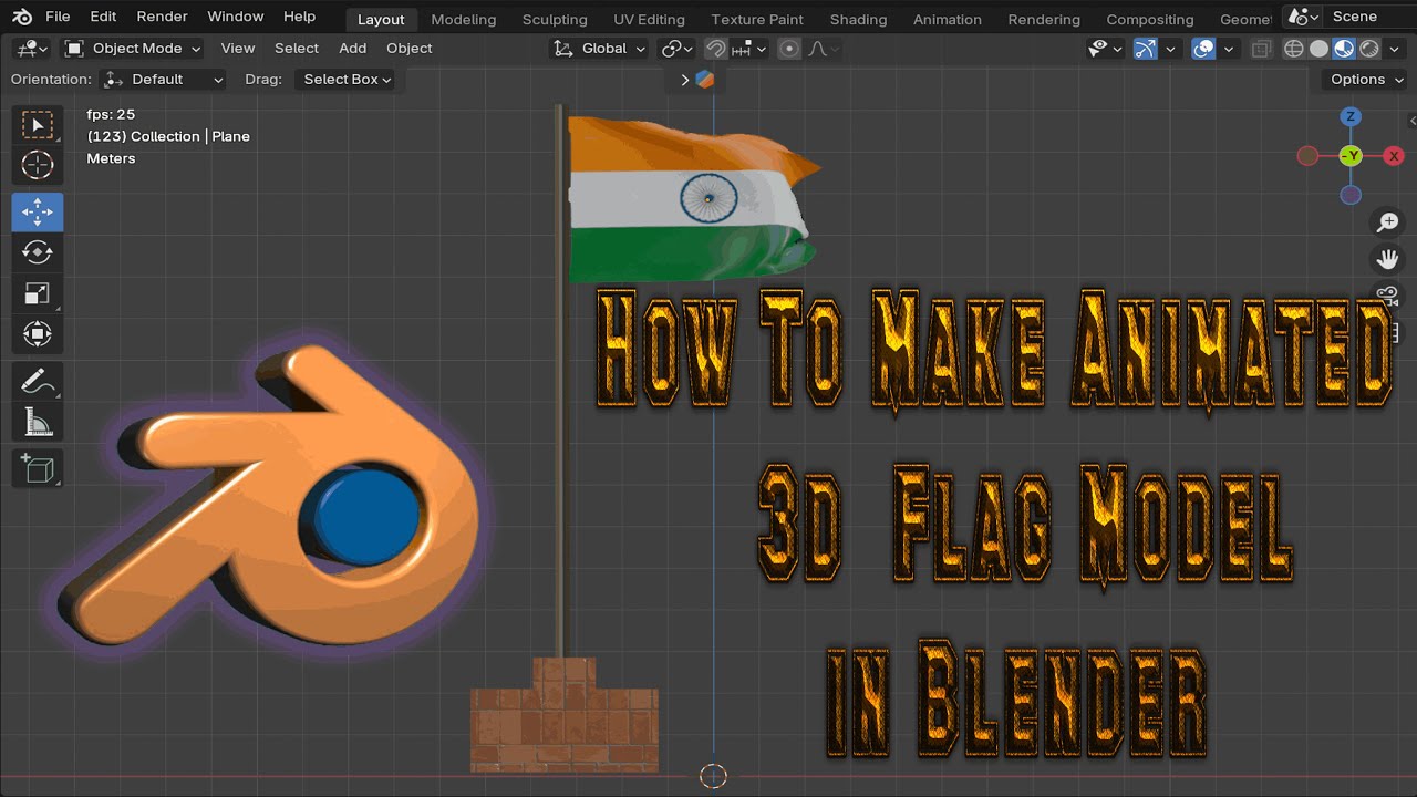 Create a Waving 3D Flag Animation in Blender 4.2 🚩 | Quick & Easy Tutorial 🚀 - YouTube