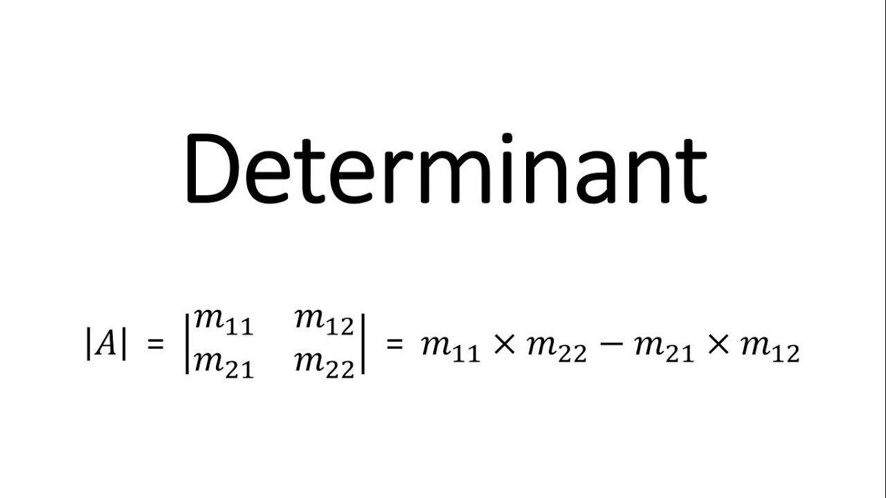 How to calculate the Determinant of a Matrix - Basic Mathematics 5 ...
