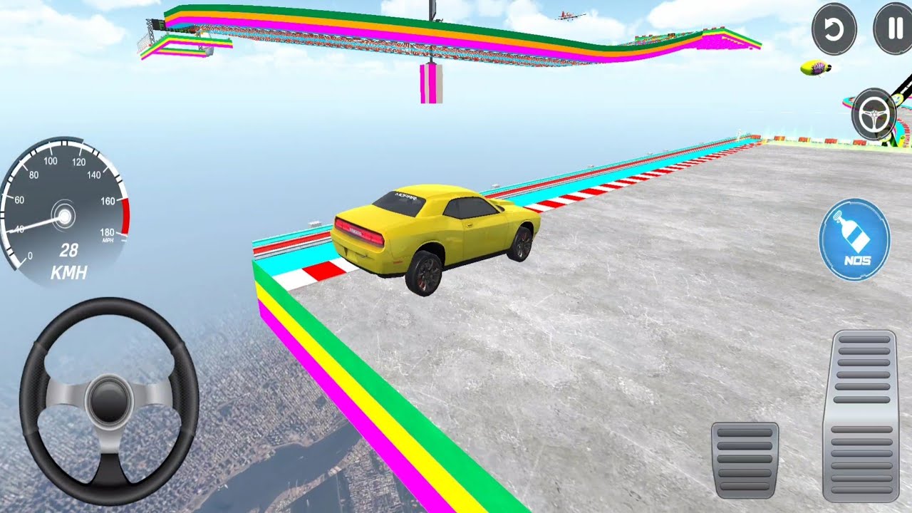 Chevrolet camaro gt3 muscle car stunts mega ramps gameplay walkthrough ...