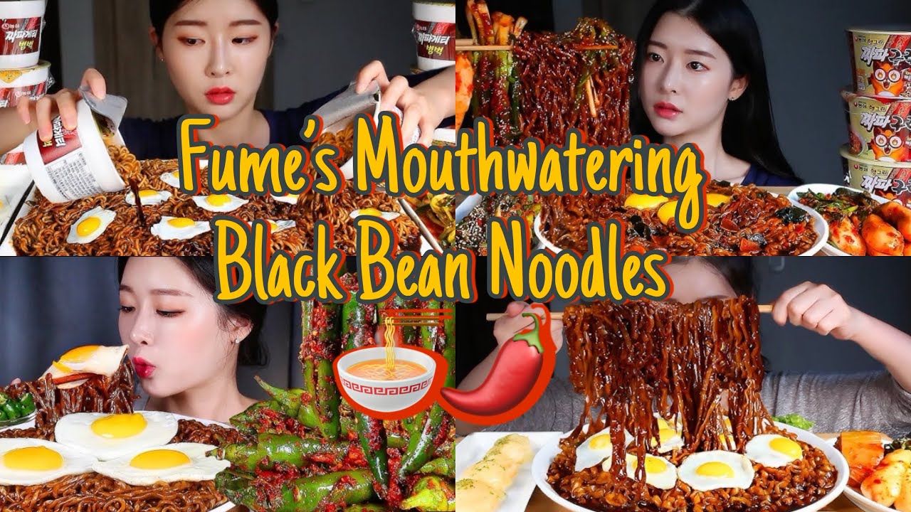 Fume and Her Black Bean Noodles: ASMR Compilation🍜🌶️😱 - YouTube