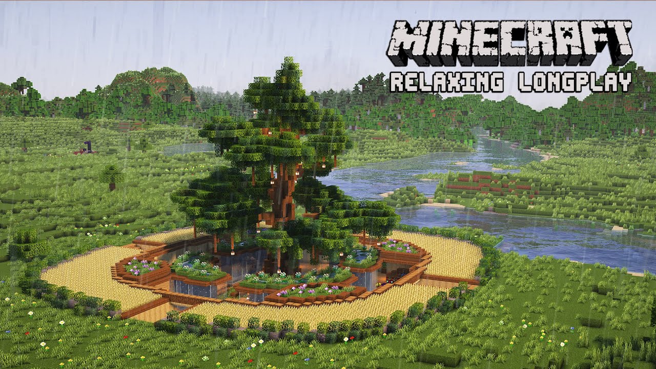 Rainy River - Cozy Underground Survival Base - Minecraft Relaxing ...