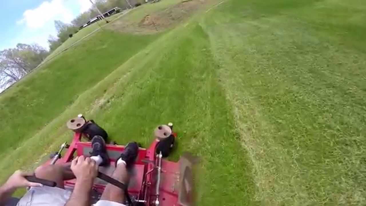 ZTR Lawnmower and steep grades - YouTube