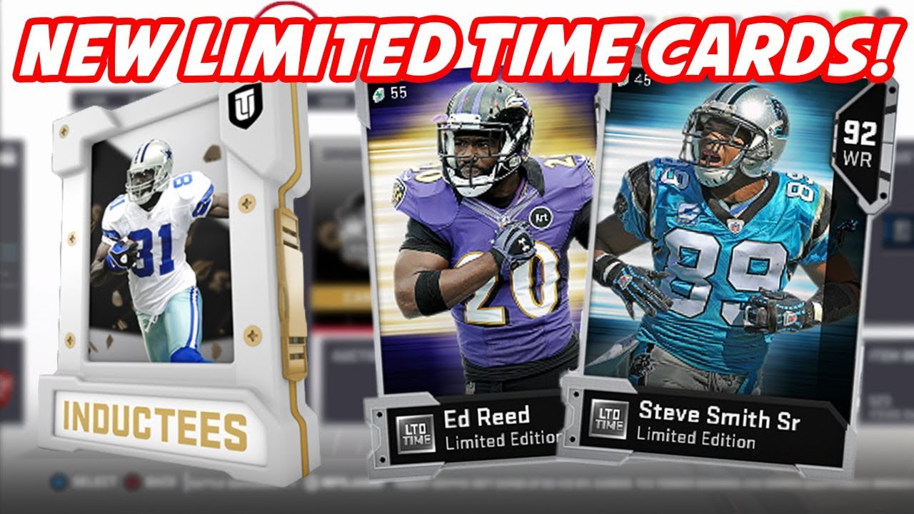 NEW 92 Ed Reed & Steve Smith Limited Time Cards! - Madden NFL 19 Hall ...