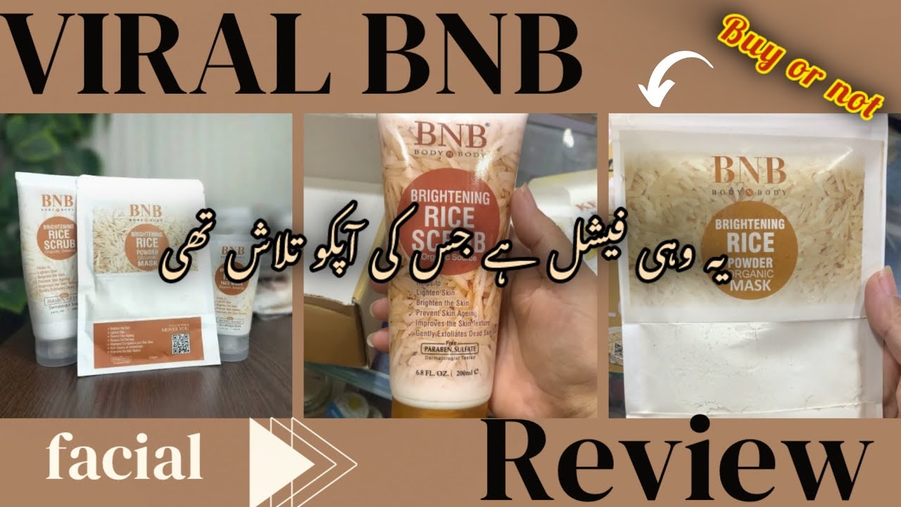 BNB Viral Rice Glow Kit Review | bnb whitening herbal facial kit ...