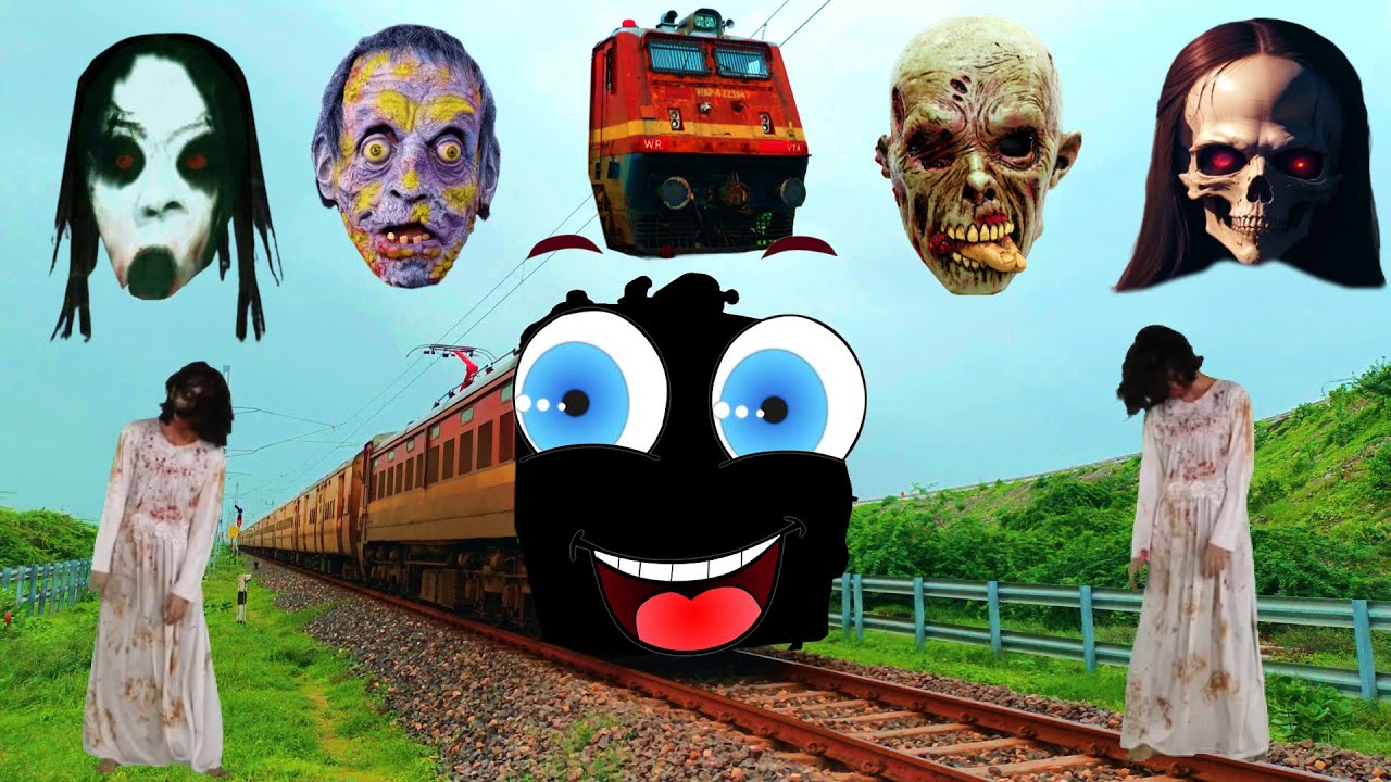 horror train face funny bhoot model video | train simulator funny ...