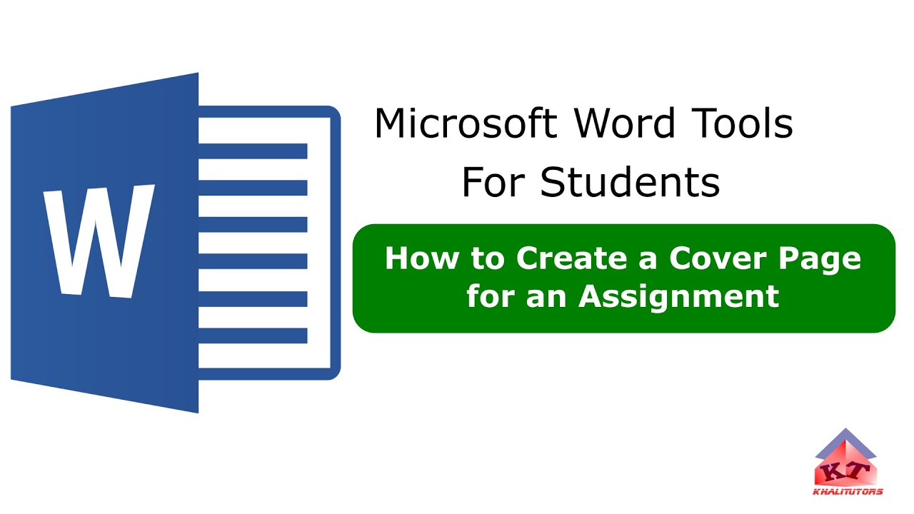 Creating a Cover Page for an Assignment - YouTube