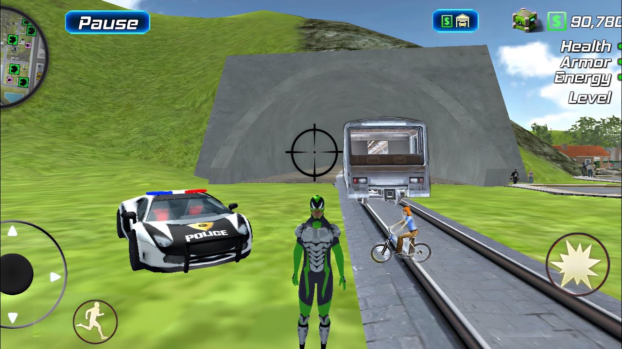 Rope Frog Ninja Hero Vice Vegas - Police Lamborghini at Train Station ...