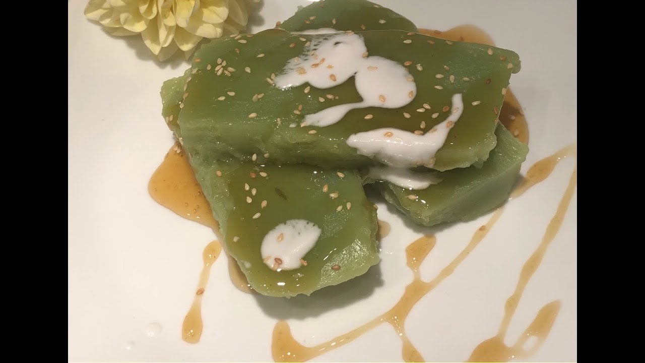 Khmer Dessert - Pandan Rice Cake របៀបធ្វើបង្អែមនំបាញ់ឌុក - YouTube