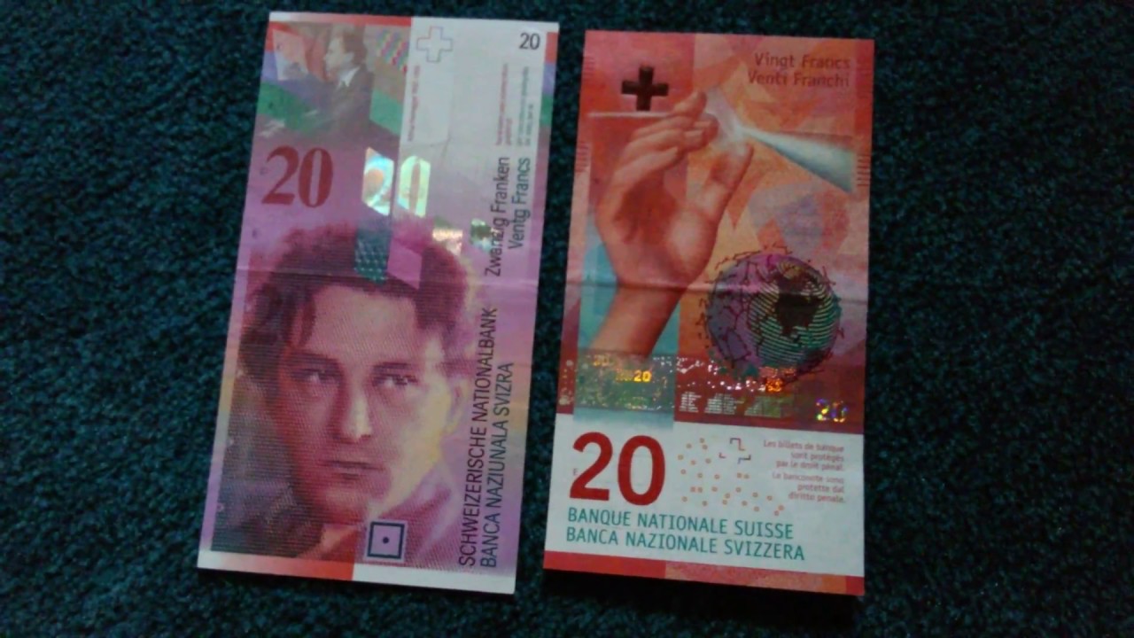 #The NEW 20 Francs note / Switzerland / Comparison Old/New - YouTube