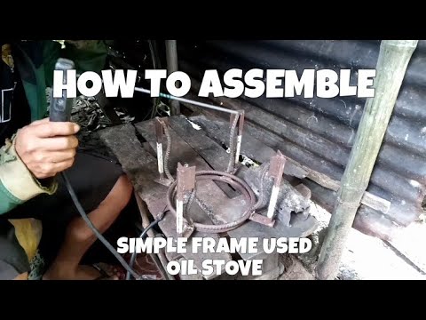 TUTORIAL HOW TO ASSEMBLE SIMPLE USED OIL STOVE - YouTube