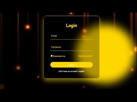 Creating a Responsive Animated Sleek Gold And Black Login Page|HTML,CSS ...
