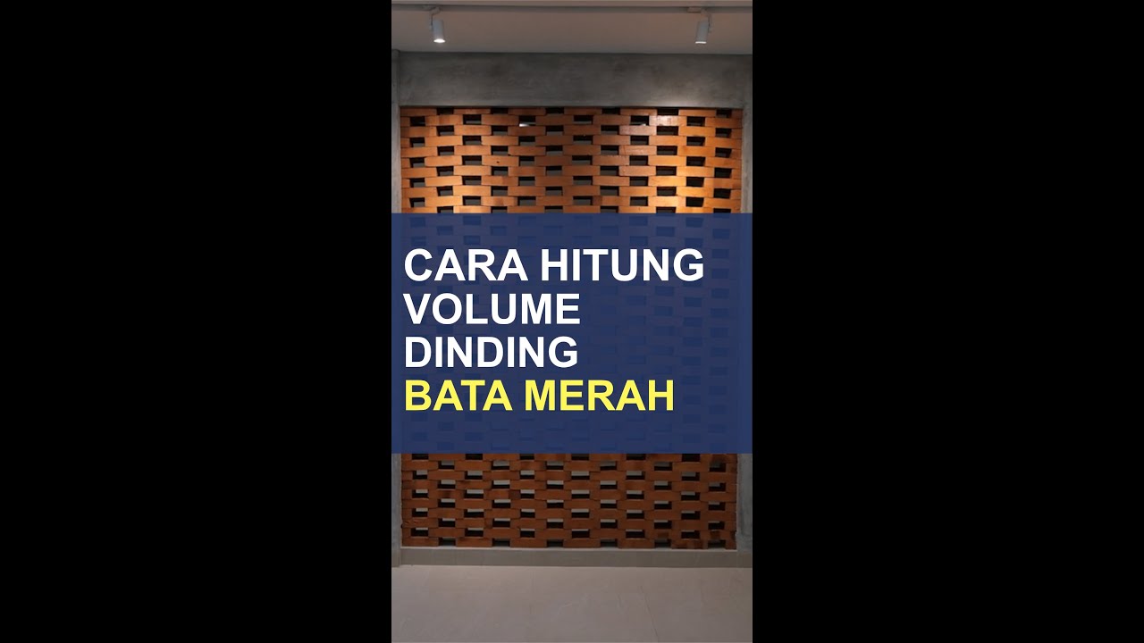 Cara Hitung Volume Dinding Bata Merah - YouTube