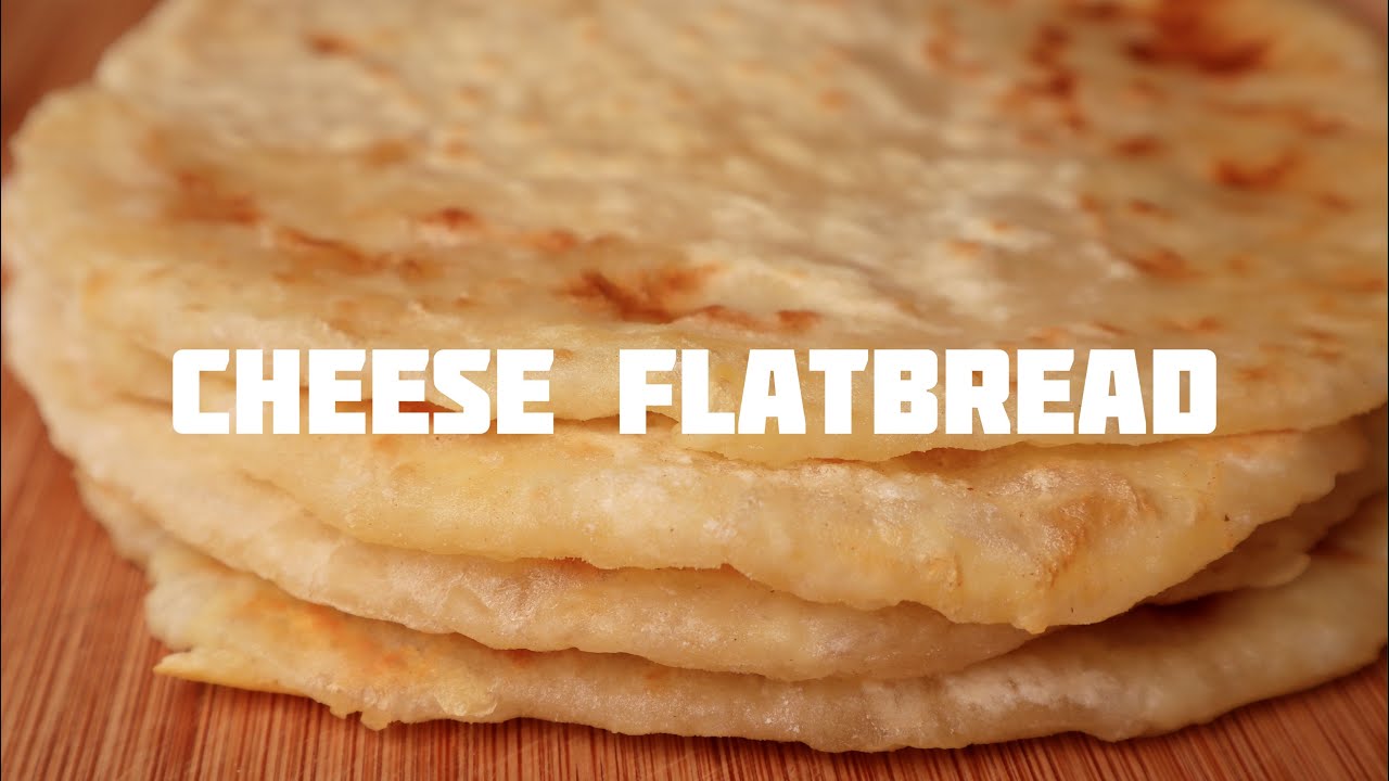 INCREDIBLE 5-MINUTES CHEESE FLATBREAD RECIPE! Only 3 Ingredients! Easy ...