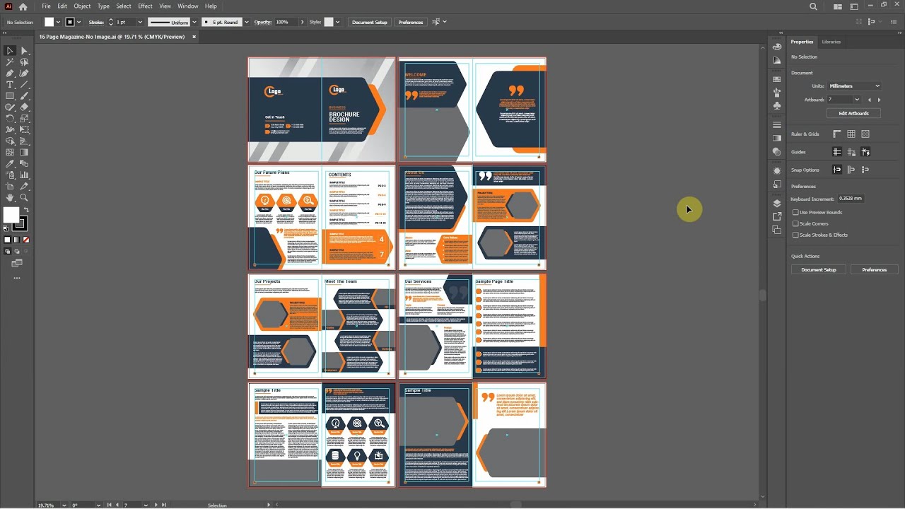 Free Company Profile Illustrator Template | 16 Pages - YouTube