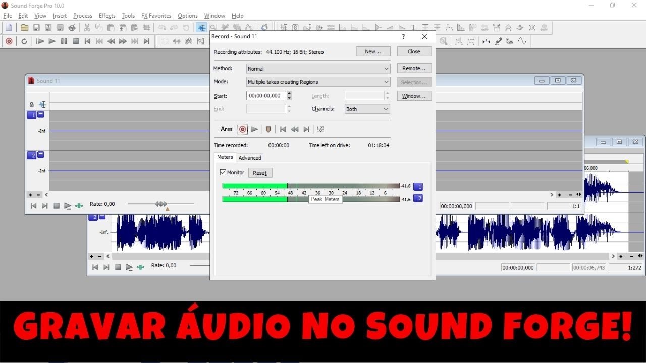 DICA PARA GRAVAR ÁUDIO NO SOUND FORGE - YouTube