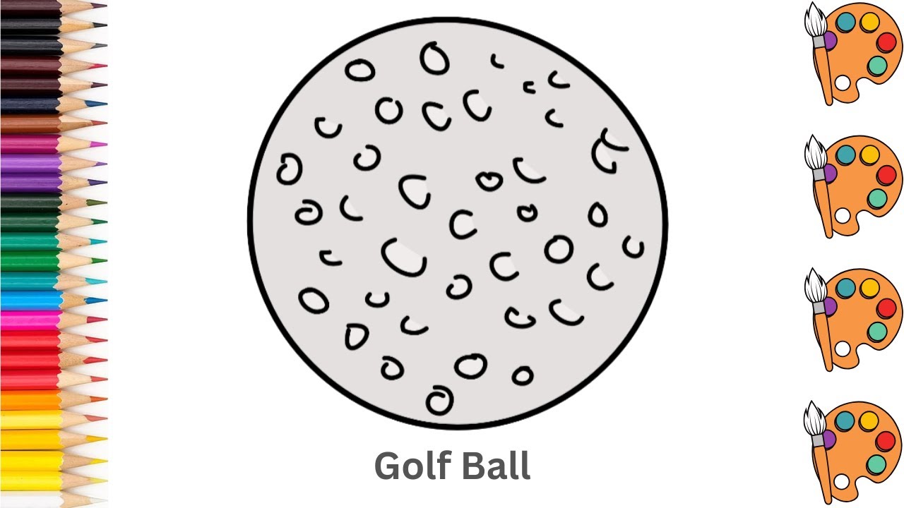 Golf Ball - Sketch Art and Paint | Step by step tutorial | Pencil to ...