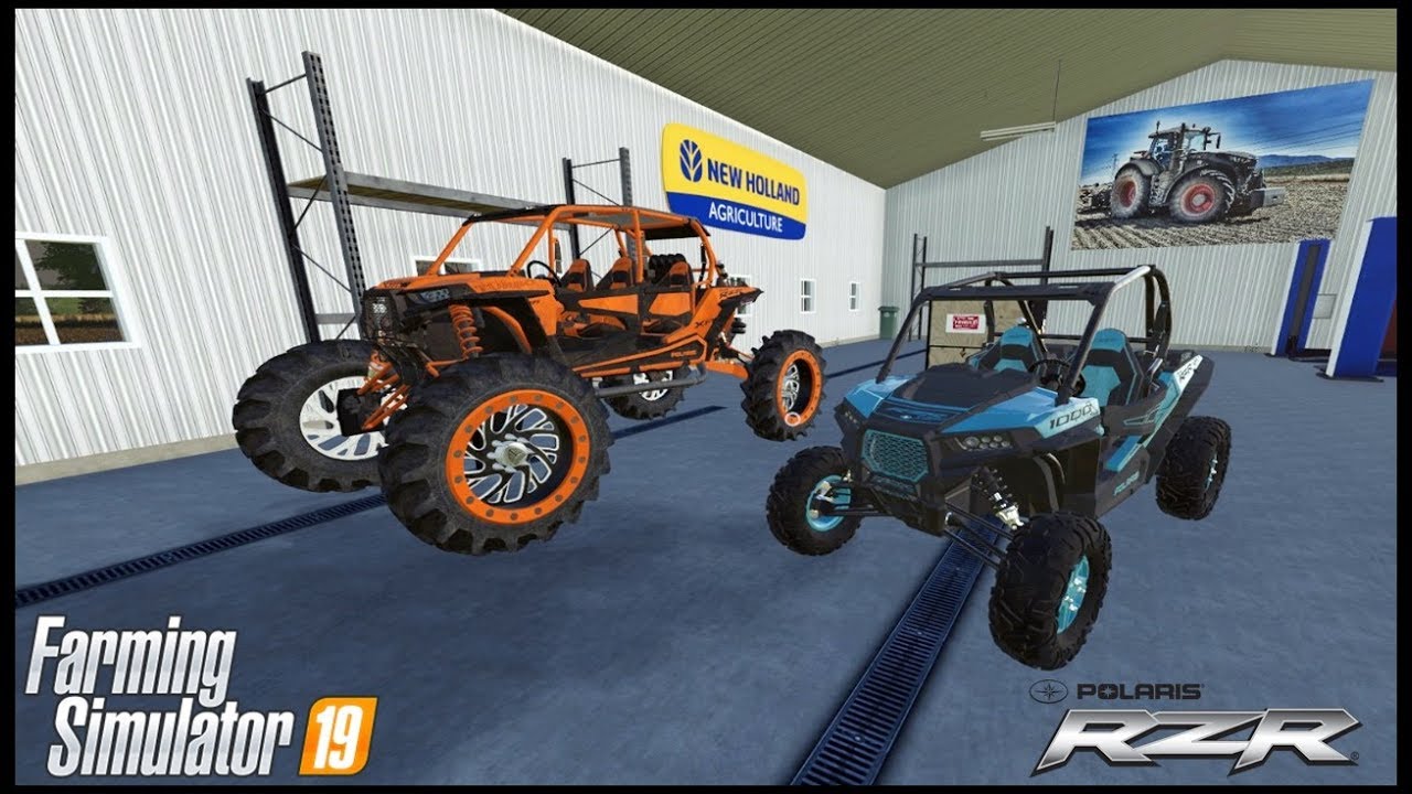 Farming Simulator 19 - LIFTING THE RZR ON TRACTOR TIRES! - COUPLE ...