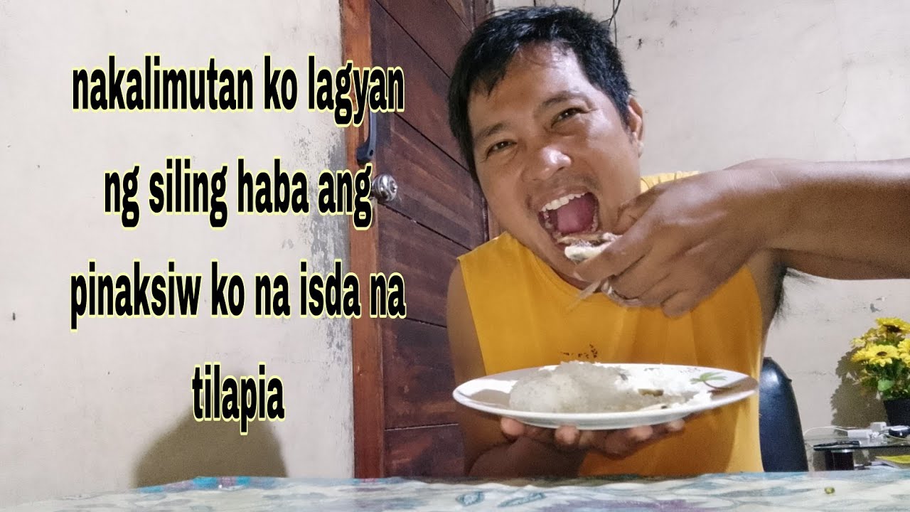 nakalimutan ko lagyan ng siling haba ang pinaksiw ko na isda na tilapia ...