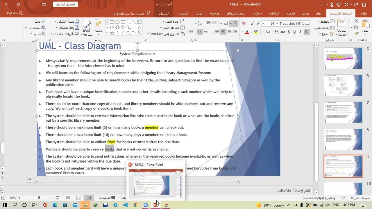 UML class diagram Library Management System part2 - YouTube