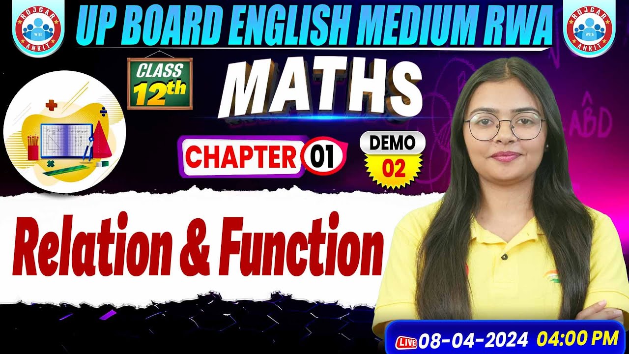 UP Board Class12 Maths Chapter 1 Relations and Functions | Demo #2 | English Medium 12th Maths ...