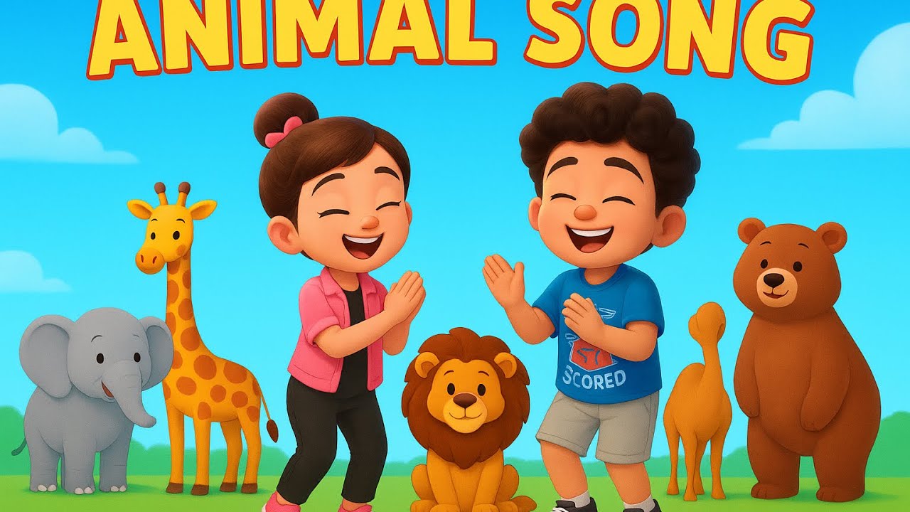 🎵 Kids Animal Song | Dance & Clap with Cute Animals 🐘🦒| أغنية الحيوانات ...