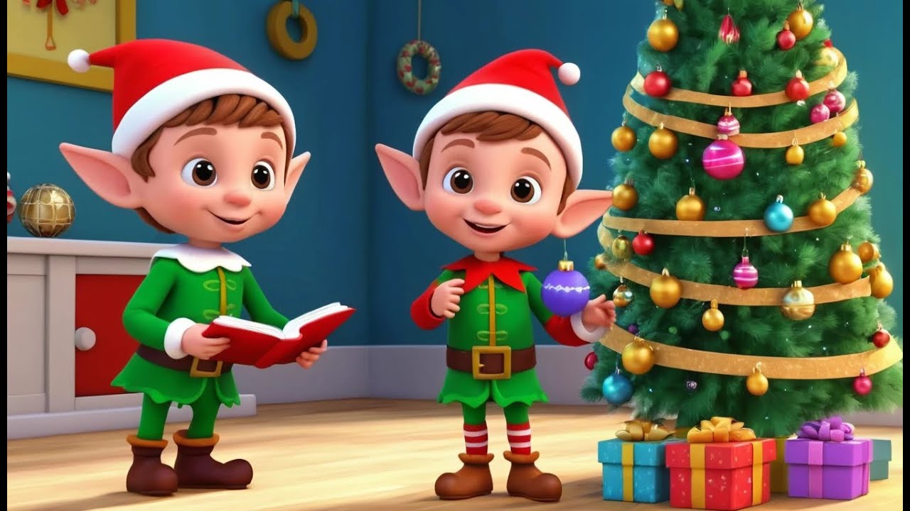 Little Elf Decorates the Christmas Tree 🎄🧝 | Fun 3D Animated Nursery ...