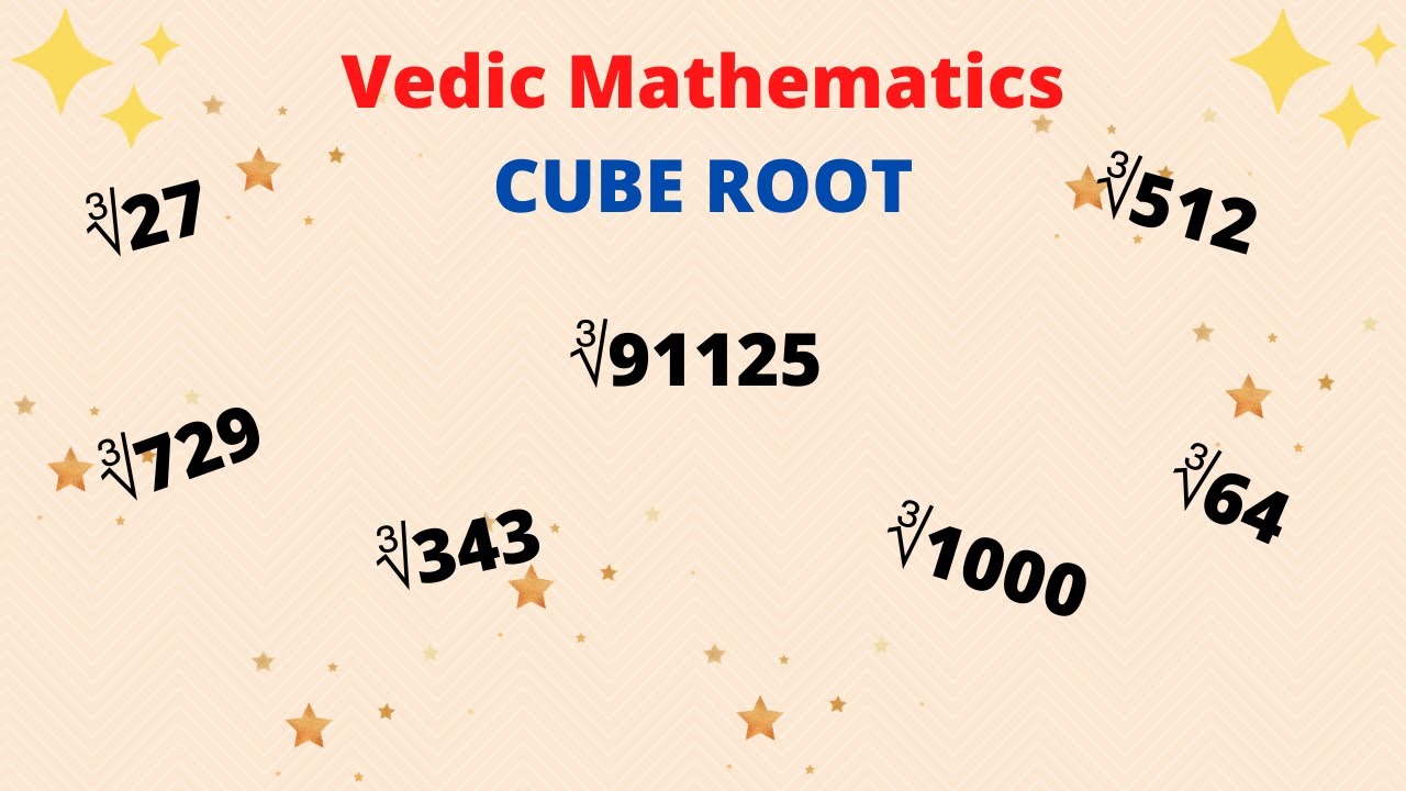 How to find cube root of any number│2 sec vedic maths trick for fast ...