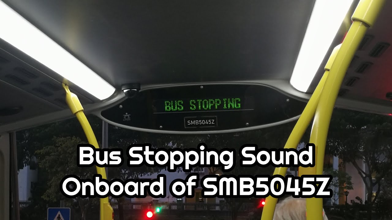 Bus Stopping Sound Onboard of SMB5045Z - YouTube