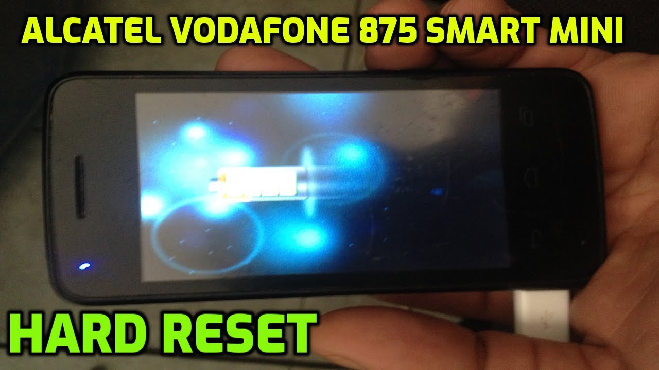 Alcatel Vodafone 875 smart mini hard reset - YouTube