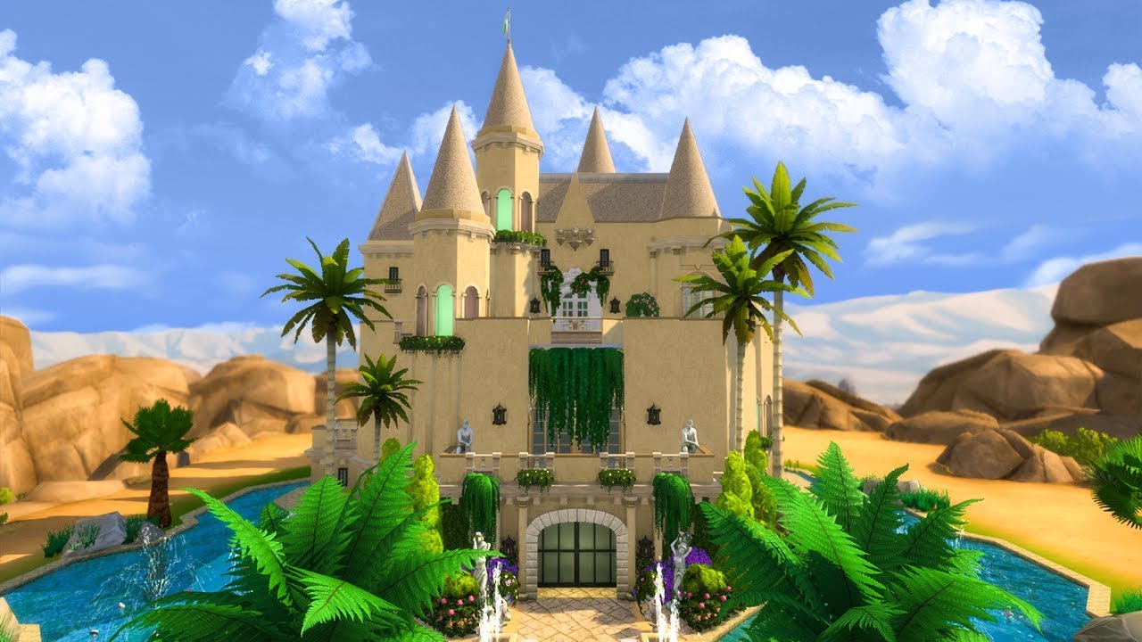 Sandcastle Oasis Mansion (The Sims 4 Speed Build - #8) - YouTube