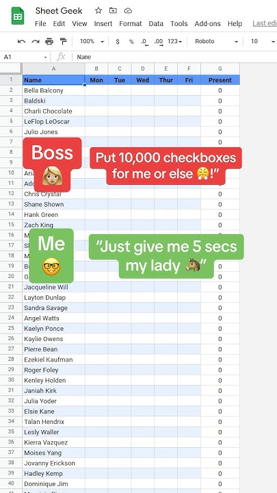 How to insert checkboxes in Google Sheets! ☑️ #googlesheets #excel #spreadsheets - YouTube
