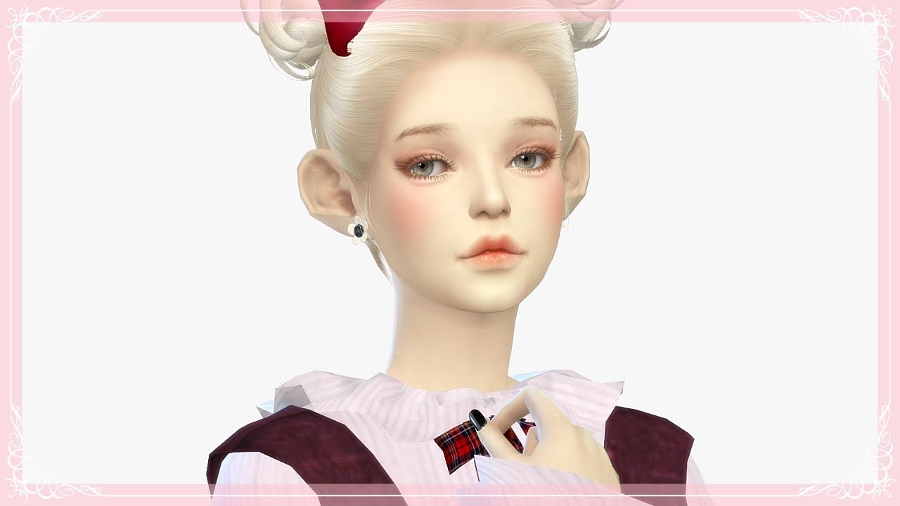 심즈4 심만들기 청순한 느낌의 인형 여심 심만들기 / The Sims 4 Pretty doll Sim / TS4 / CAS ...