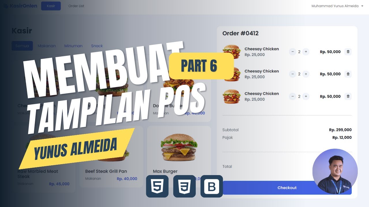 06 MEMBUAT FRONT-END POS (POINT OF SALE) - HALAMAN KASIR | CHECKOUT ...