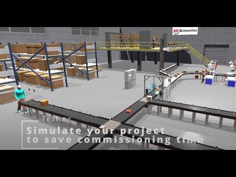 Conveyor system emulation with Unity 3D and Siemens TIA Portal - YouTube