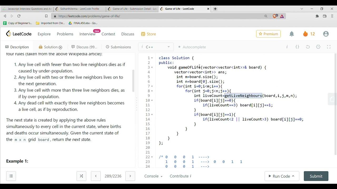 Game of Life LeetCode April Challenge Easy and Detailed Solution - YouTube