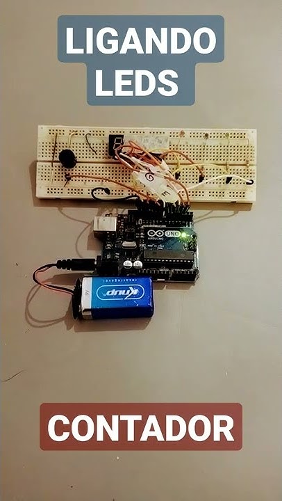 #Shorts CONTADOR COM DISPLAY E BUZZER COM ARDUINO UNO ACENDENDO LEDS. - YouTube