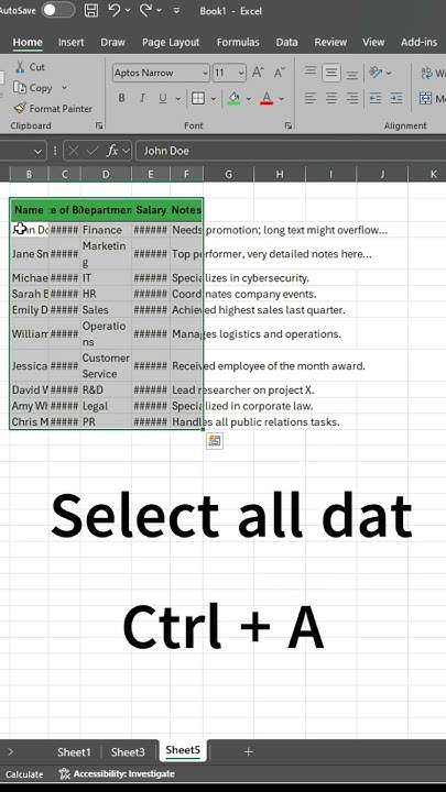 Daily Excel Tips and Tricks #shorts #excel #microsoftexcel #exceltips #excelshortcuts - YouTube
