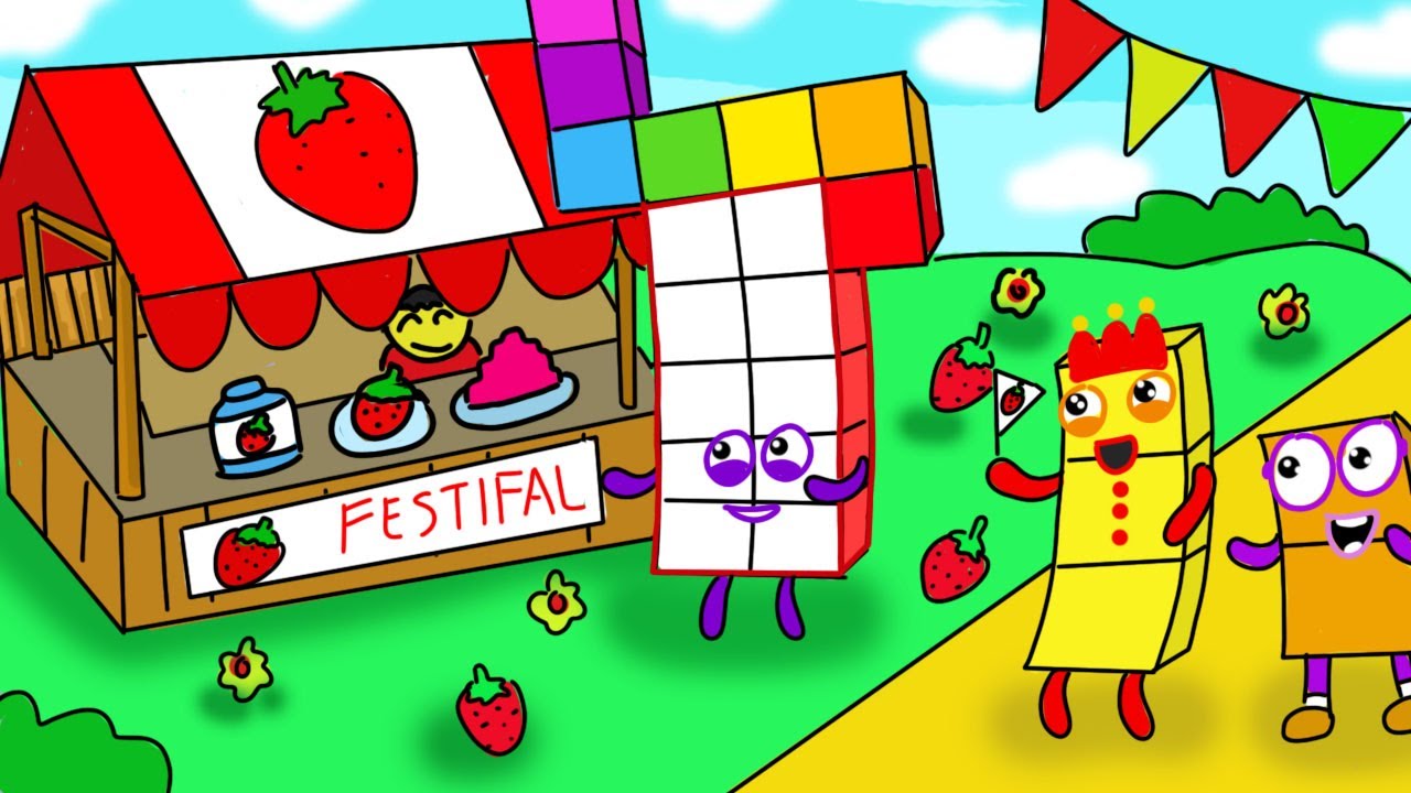 Numberblocks 17 at the Strawberry Festival! Fun & Learning Adventure 🍓🎉 ...