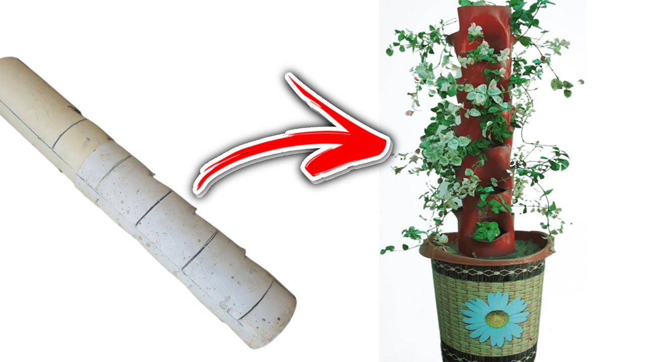 Vertical Tower Garden kaise banaen | How to Make a Vertical planter ...
