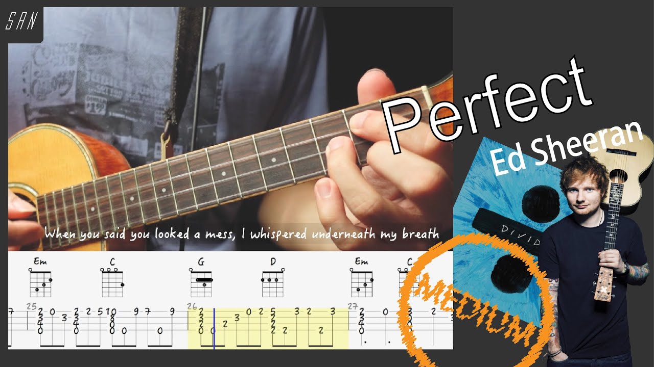 Ed Sheeran Perfect Solo Ukulele 烏克麗麗 Tutorial Tab Edsheeran 1619