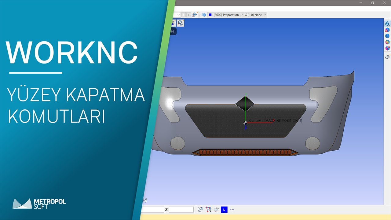 WORKNC Yüzey Kapatma Komutları | Metropolsoft - YouTube