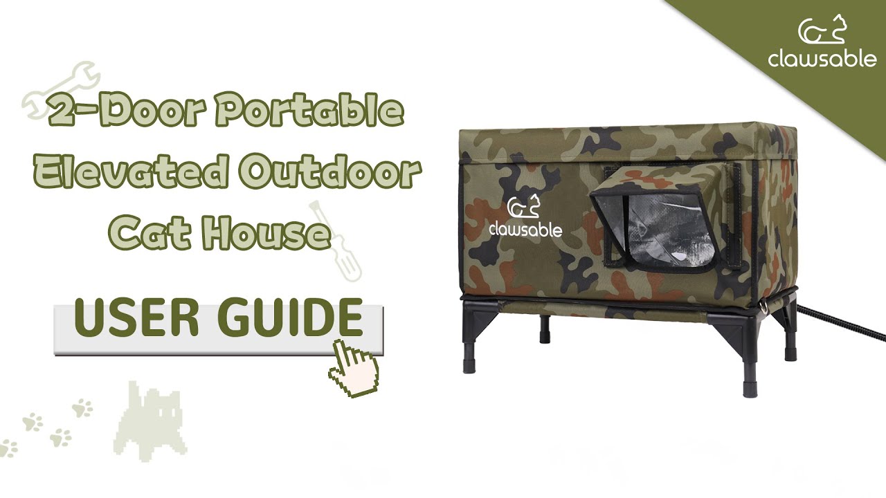[ User Guide ] How To Install 2-Door Portable Elevated Outdoor Cat ...