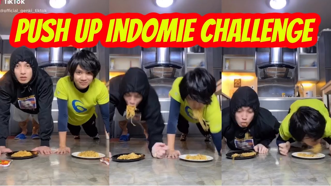 Push Up Indomie Challenge! - YouTube