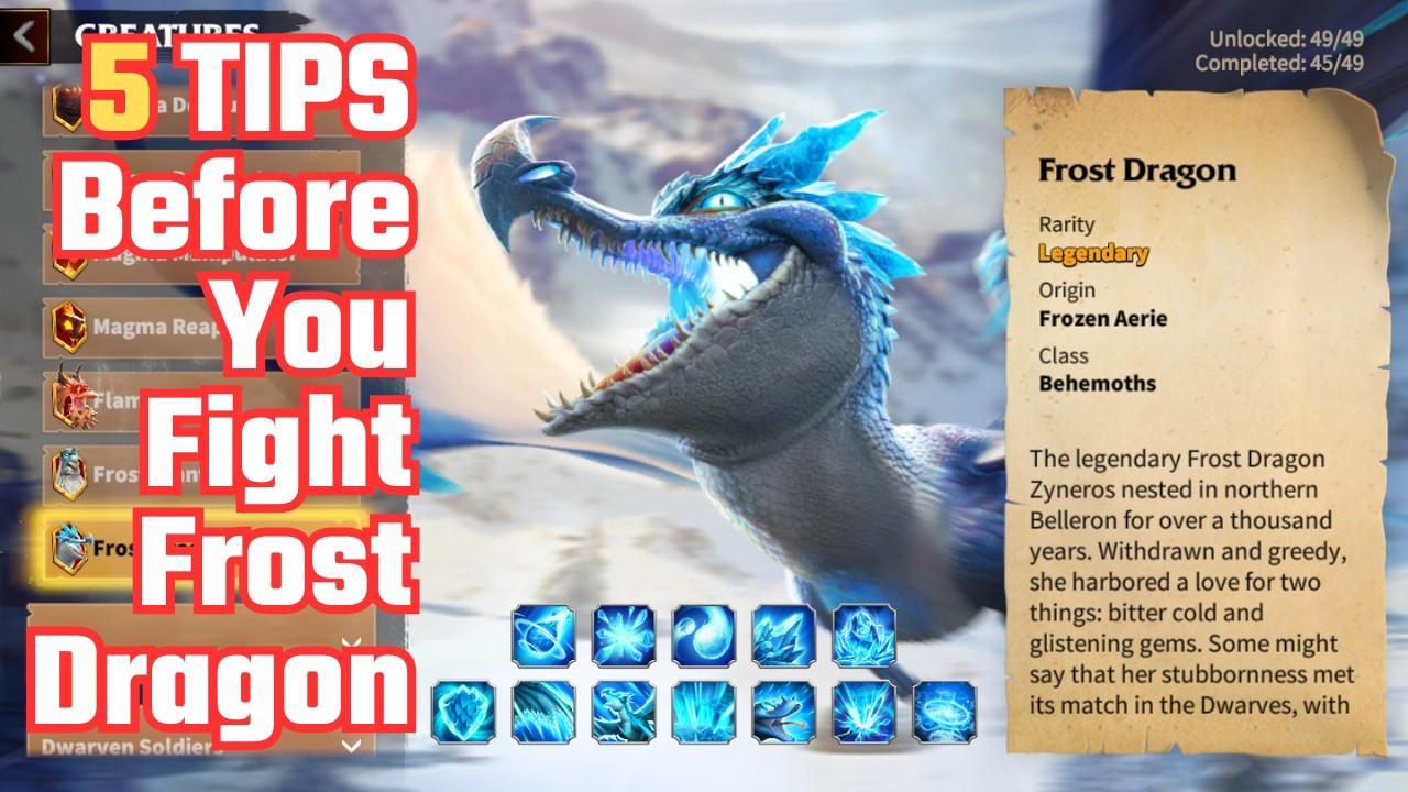 Top 5 Tips: Conquering Frost Dragon For DPS in Call Of Dragons(Android ...