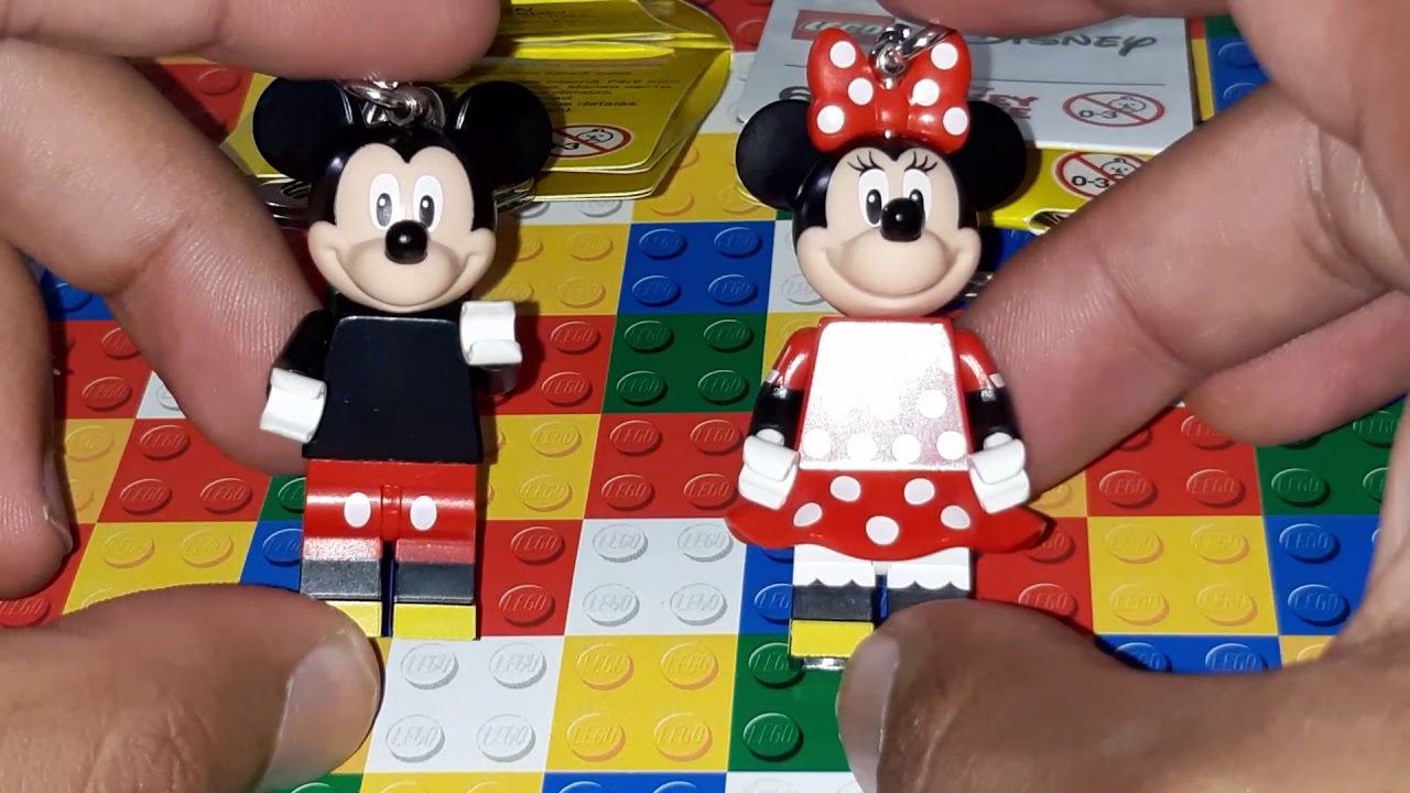 Mickey and Minnie Mouse LEGO Keyring - YouTube