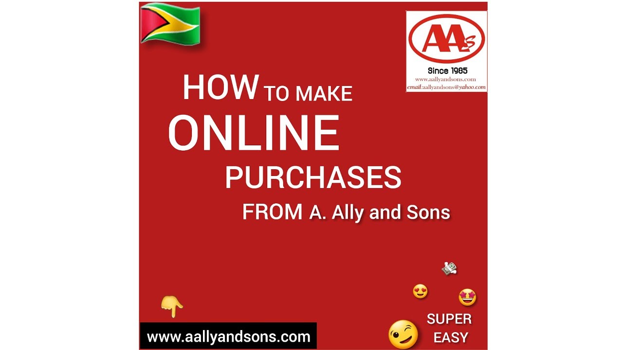 HOW to make online purchases from A. Ally and Sons SUPER EASY/#guyana# ...