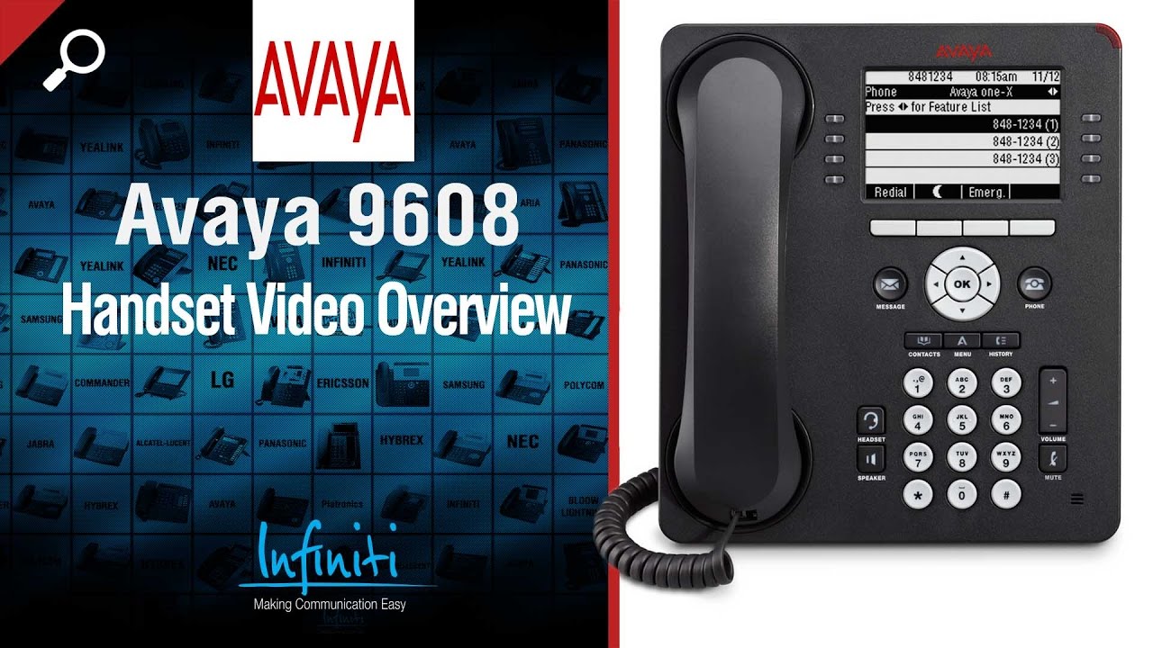 Avaya 9608 Handset Video Overview [Infiniti Telecommunications] - YouTube