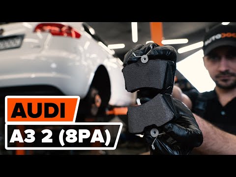How to change rear brake pads on AUDI A3 2 (8PA) [TUTORIAL AUTODOC]